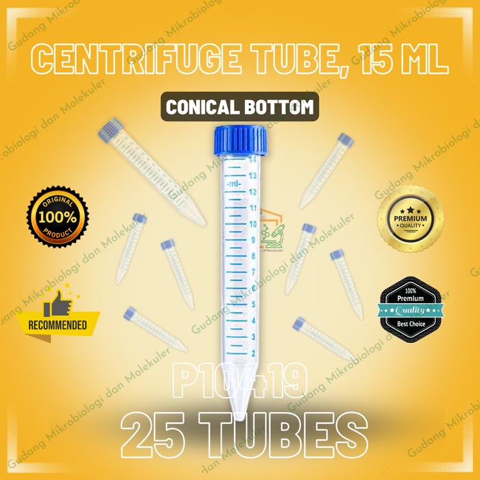 Jual Centrifuge Tube 15 mL,Conical,PS,Sterile,DNase/RNase free, 25 pcs/pack - Kab. Bogor ...
