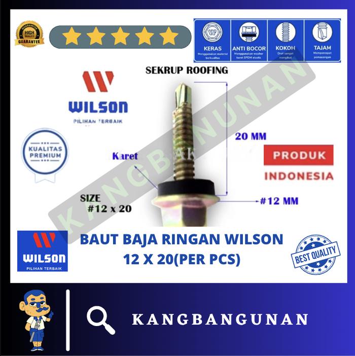 Promo BAUT SKRUP ATAP ROOFING SCREW 12 X 20 WILSON(per pcs) - Jakarta ...