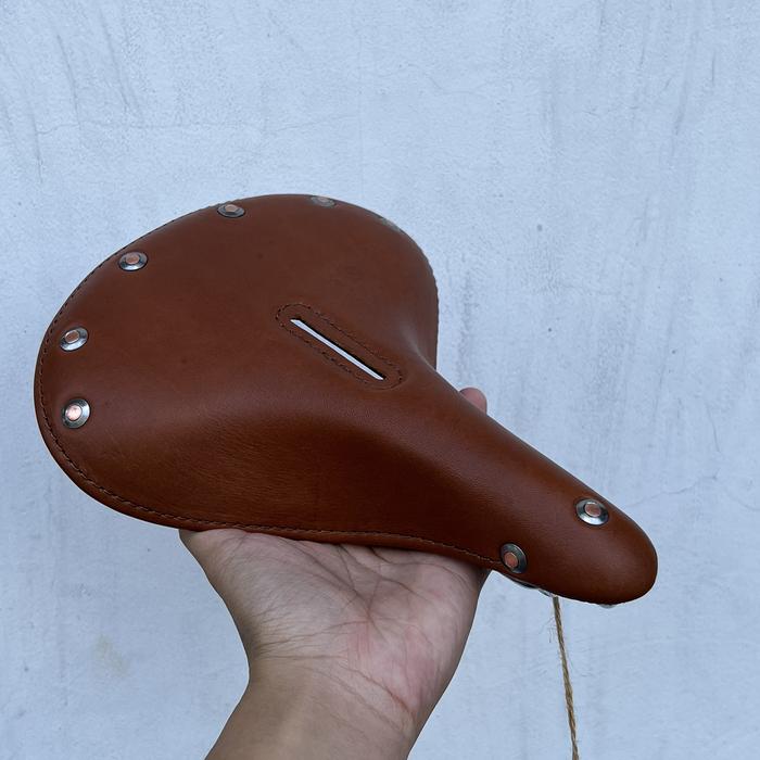 Jual SADDLE SEPEDA KULIT ASLI KLASIK GYES COKLAT CRMO CLASSIC VINTAGE ...