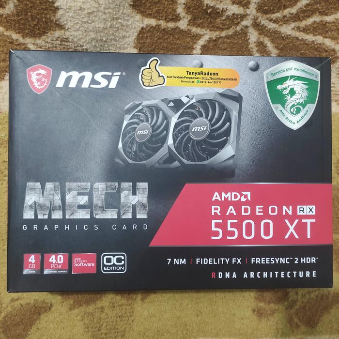 Jual msi rx 5500 xt 4gb - Kota Blitar - AyrusChop | Tokopedia