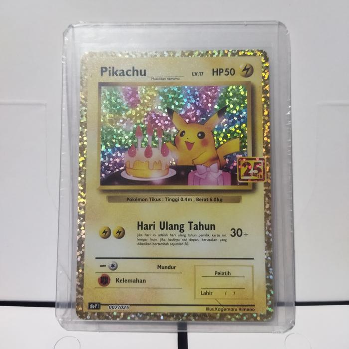 Jual Pikachu Ulang Tahun/Birthday - 25th Anniversary POKEMON CARD ...
