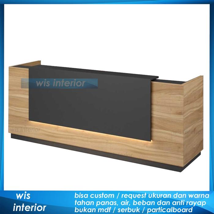 Jual MEJA RESEPSIONIS KANTOR MODEL MINIMALIS PANJANG - 240CM - Kab ...