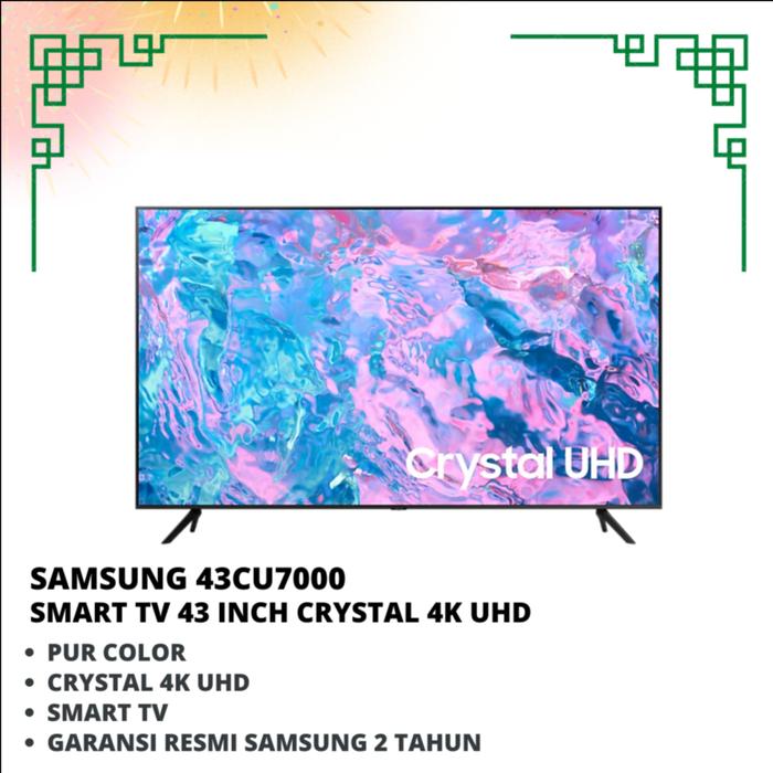 Jual smart tv samsung 43cu7000 smart tv samsung 43 inch 4k uhd crystal - Kota Tangerang Selatan ...