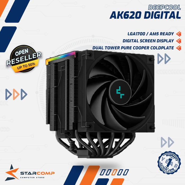 Promo DeepCool AK620 DIGITAL CPU COOLER DUAL TOWER AK 620 LGA1700 Deep Cool Cicil 0% 3x - Kab ...