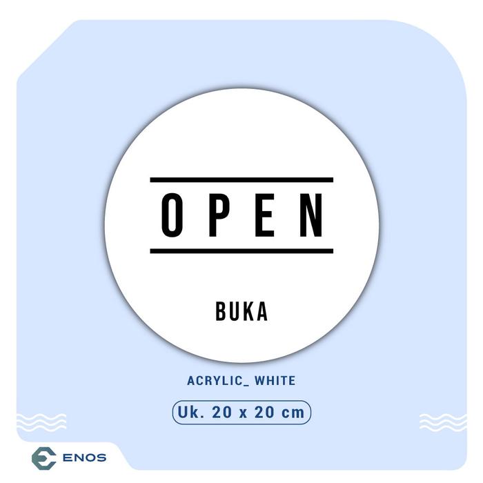 Jual Open Close Akrilik Sign Buka Tutup Sign System - Putih, 20 cm ...