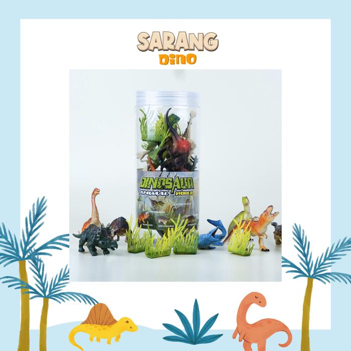 Jual Mainan Figur Dinosaurus Miniatur Dino world Set 12pc Karet Kecil ...