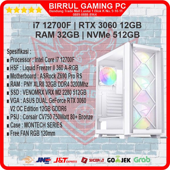 Jual BIRRUL GAMING PC | i7 12700F | RTX 3060 12GB | RAM 32GB | NVMe ...