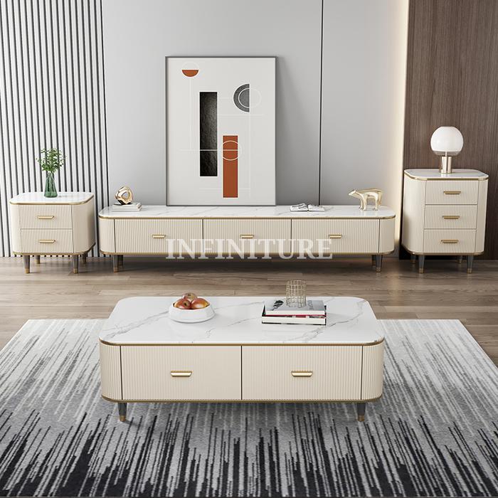 Jual MEJA BUFFET TV SET - MEJA TAMU - LIVING ROOM SET MINIMALIS MODERN ...