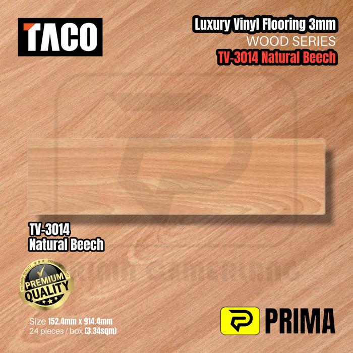 Jual TACO Lantai Vinyl 3mm Wood Series TV-014 Natural Beech - Jakarta ...