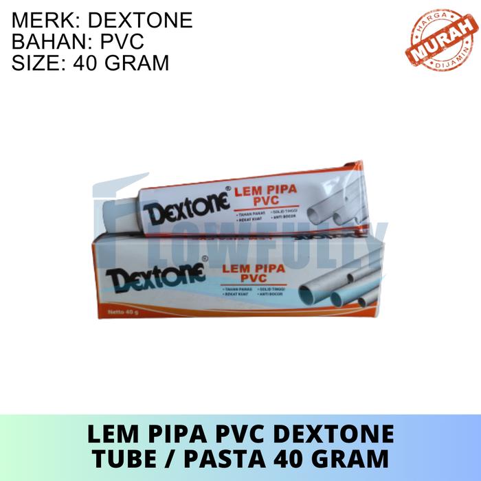 Jual LEM PIPA PVC DEXTONE 40 GRAM TUBE ODOL PASTA UPVC - Kota Surabaya ...
