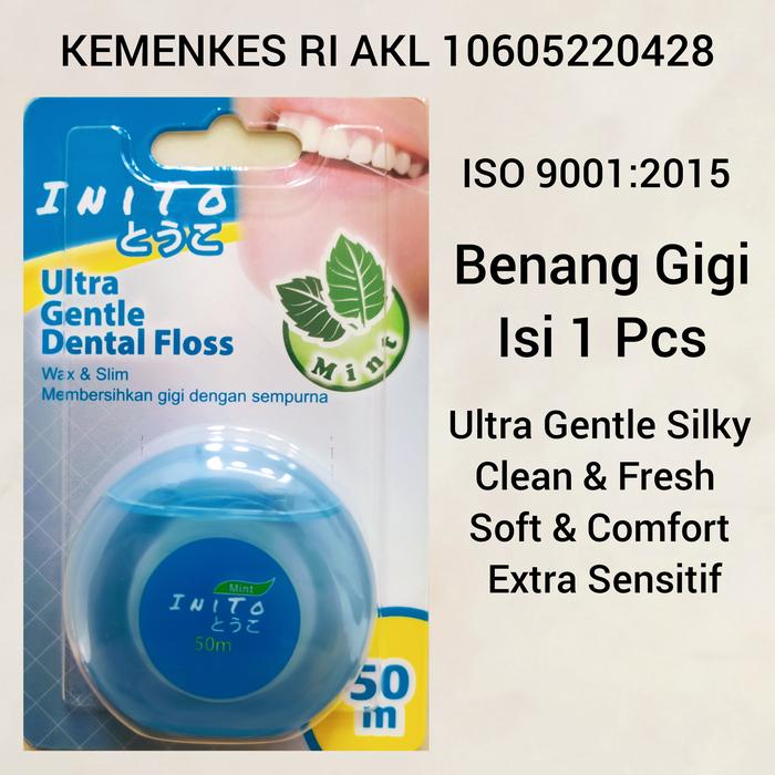 Jual Benang Gigi IniTo Ultra Clean Fresh Silky Soft Sensitif Dental ...