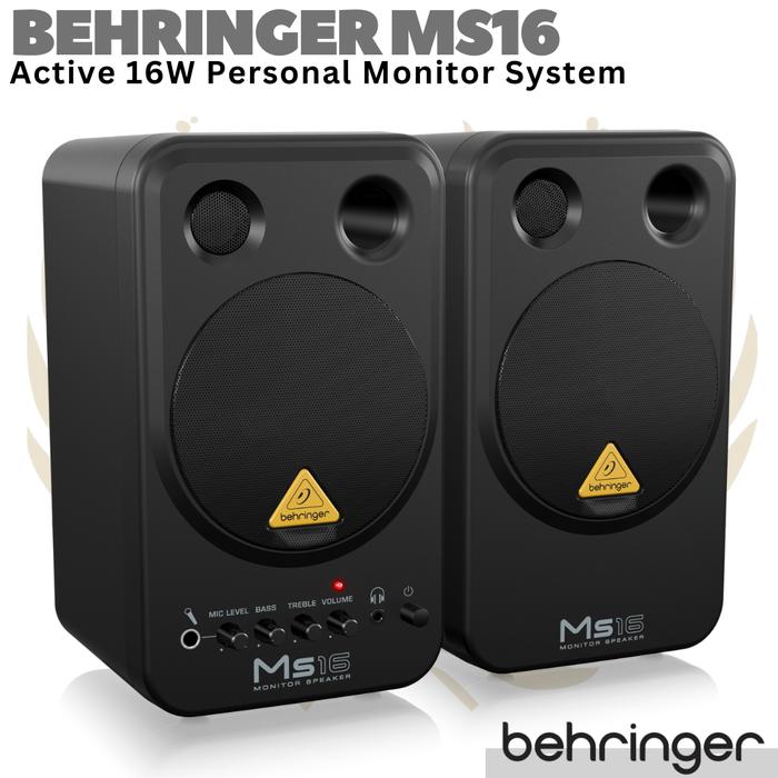 Promo BEHRINGER MS16 Active 16W Personal Studio Speaker Monitor System ...