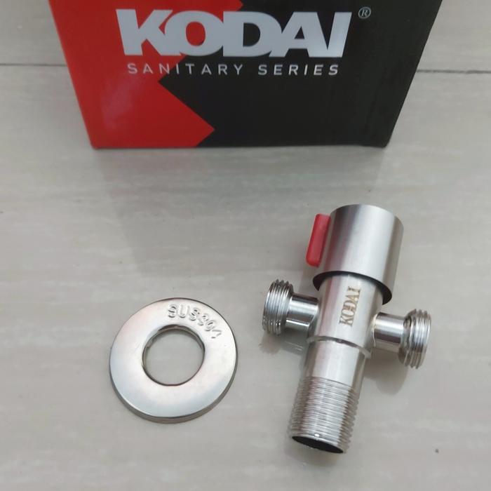 Jual Stop Kran CABANG T Double Stainless SUS 304 Kran jet shower kloset ...