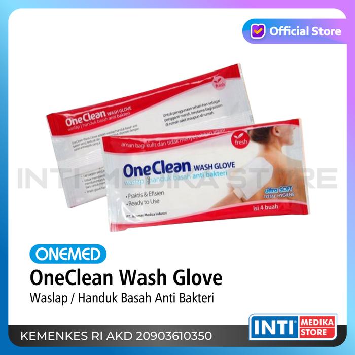 Jual ONEMED - OneClean Wash Glove / Waslap / Handuk Basah Anti Bakteri ...