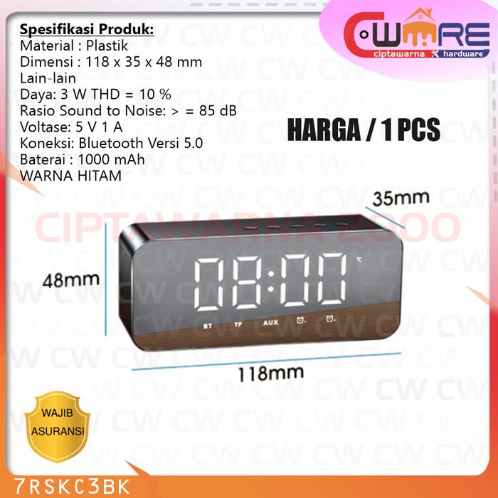 Promo Jam Meja Alarm Tidur Digital Clock Bluetooth Active Speaker G50 ...