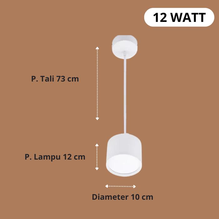 Promo Lampu Downlight Plafon Outbow Gantung Bulat LED 7W 12W 20W Kabel ...
