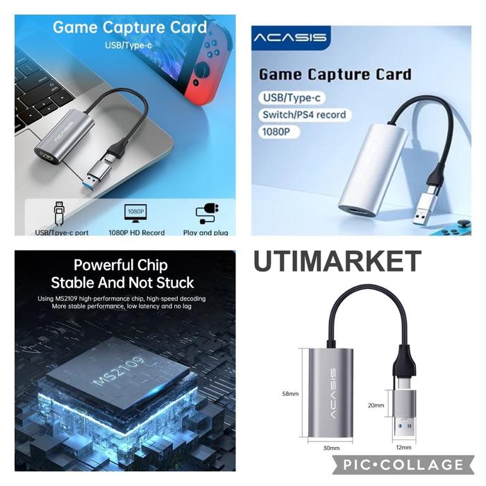 Jual Hdmi Video Capture Acasis Dual Usb Type C dan Usb A - VC 001 ...