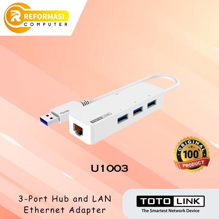 Jual Totolink U1003 USB 3.0 with 3-Port Hub and LAN Ethernet Adapter - Jakarta Barat - REFORMASI ...