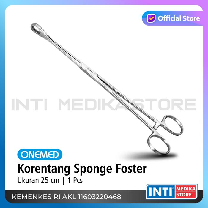 Promo ONEMED - Korentang Sponge Foster 25cm (A) Stainless Steel One Med ...