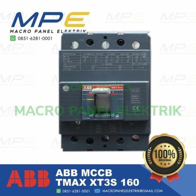 Jual Mccb Abb Tmax Xt3S 160A 50Ka / Breaker Mccb Abb Tmax Xt3S 160A 3P 50Ka - Jakarta Barat ...
