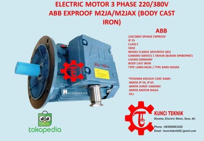 Jual Abb 1Hp 0,75Kw 3Phase 4Pole Induction Motor Explosion Proof B5 Flange - Jakarta Barat ...