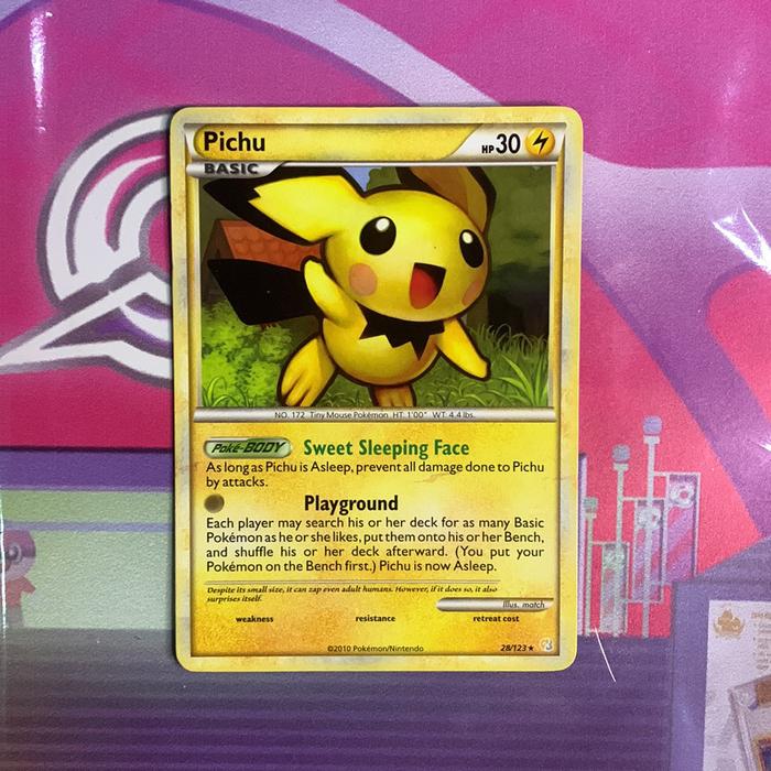Jual pichu heartgold BASE SET 1 KARTU Pokemon tcg card NON gx ex v indo ...