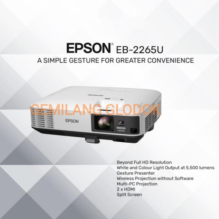 Jual Projector Epson EB-2265U / EB 2265U Proyektor WUXGA ANSI LUMENS ...