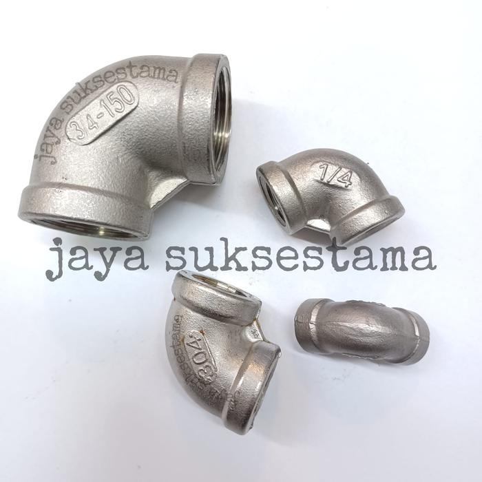 Jual Elbow Drat 1/4" inch Stainless SS 304 - Knee Drat Dalam SS304 - Jakarta Barat - JAYA ...
