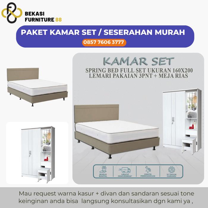Jual Paket Kamar set / Seserahan Pernikahan Springbed Ruang Minimalis ...