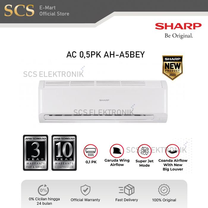 Jual Sharp AC 0,5PK AH-A5BEY Air Conditioner 360Watt LOW WATT 1/2 PK ...
