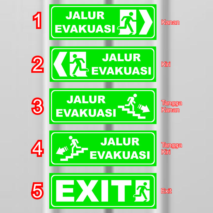 Jual STICKER - TANDA JALUR EVAKUASI - PRINT UV - Jakarta Timur ...