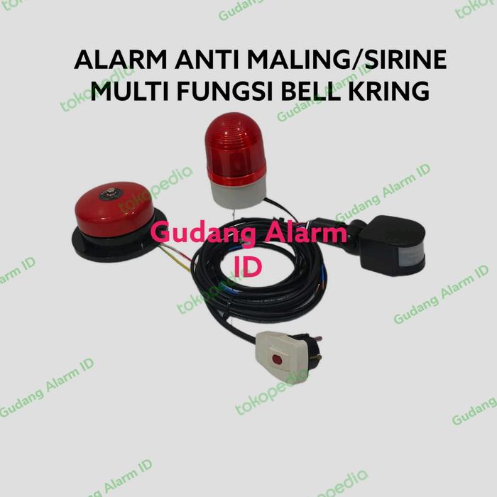 Jual ALARM ANTI MALING/SIRINE ANTI MALING -BELL KRING+LAMP+ SENSOR ...