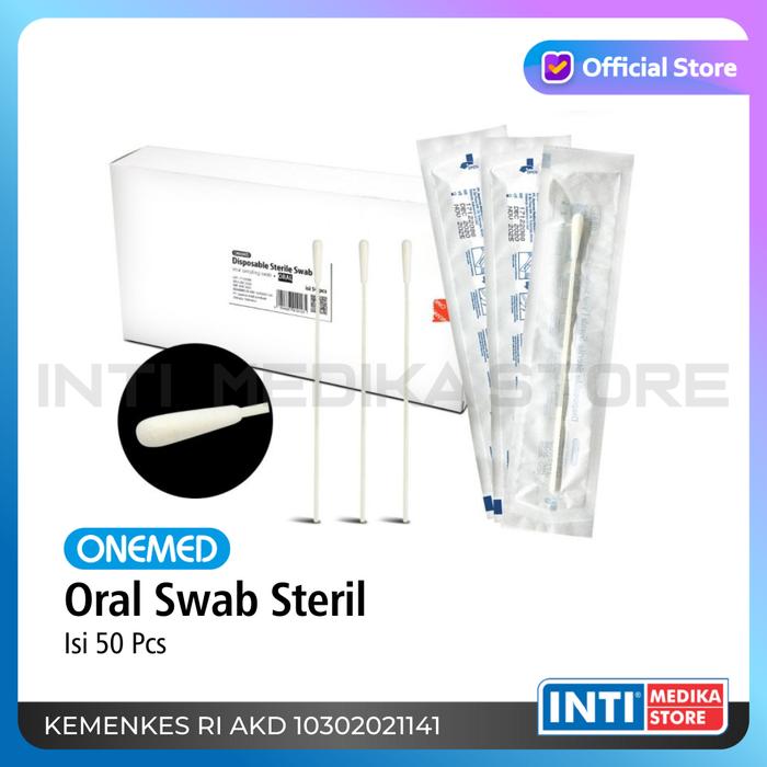 Jual ONEMED - Oral Swab Steril | Disposable Flocked Swab Oro - Kota ...