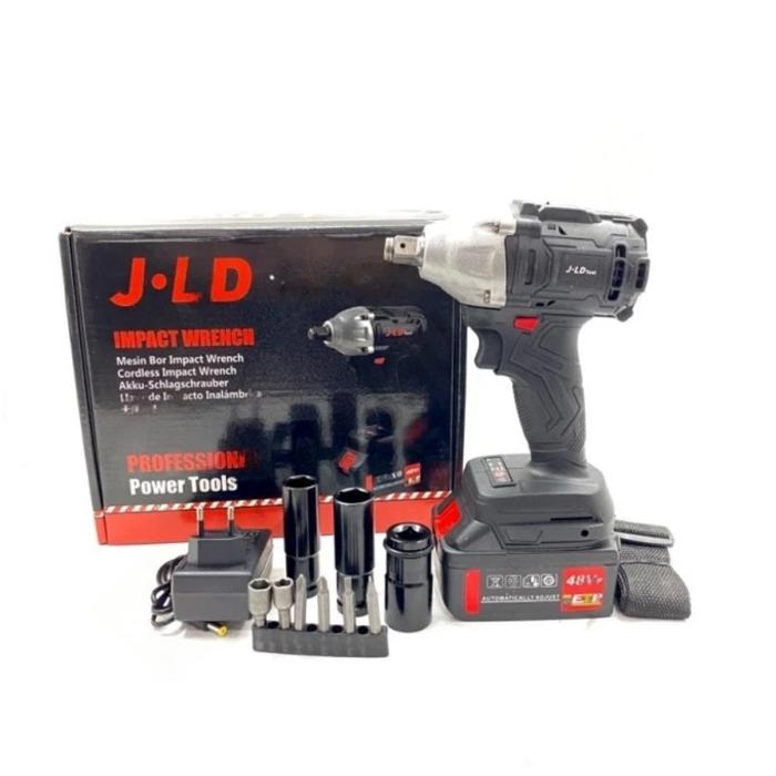 Jual JLD Cordless Impack Wrench 1 Baterai 48S Mesin Bor Impack JLD ...