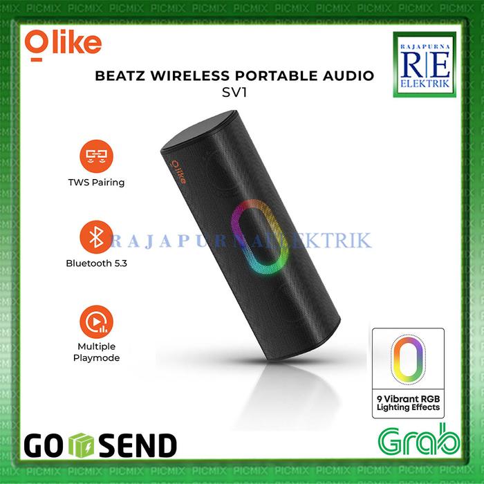 Promo OLIKE SPEAKER BLUETOOTH PORTABLE STEREO TWS WIRELESS RGB LED SV1 ...