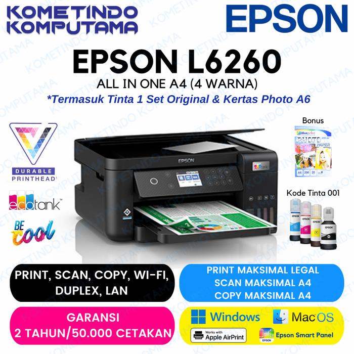 Jual Epson EcoTank L6260 A4 Wi-Fi Duplex All-in-One Ink Tank Printer ...