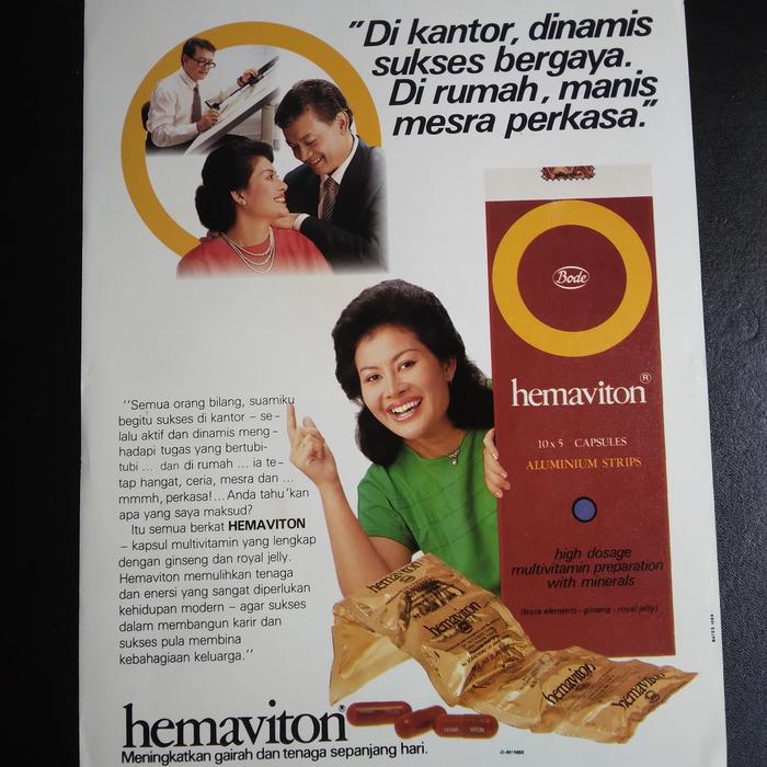 Jual iklan jadul Hemaviton copotan majalah lawas original - Kab. Kebumen - idola Masa | Tokopedia