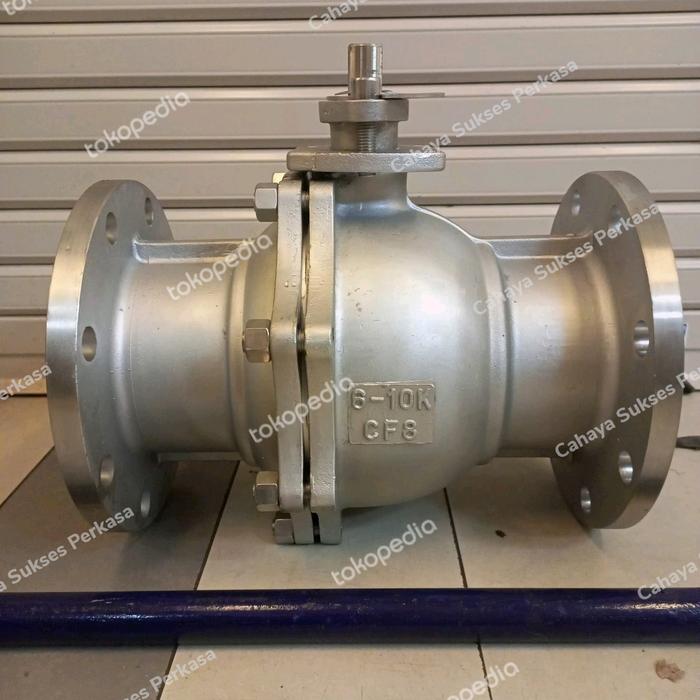 Jual BALL VALVE STAINLESS SS304 8" INCH JIS 10K DN200 / STOP KRAN SS ...