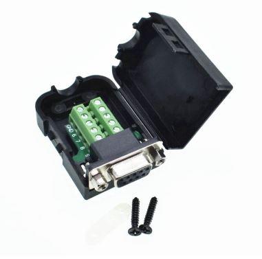 Jual DB9 Terminal Connector With Cover FEMALE Terminal 9 Pin - DB9 Male ...