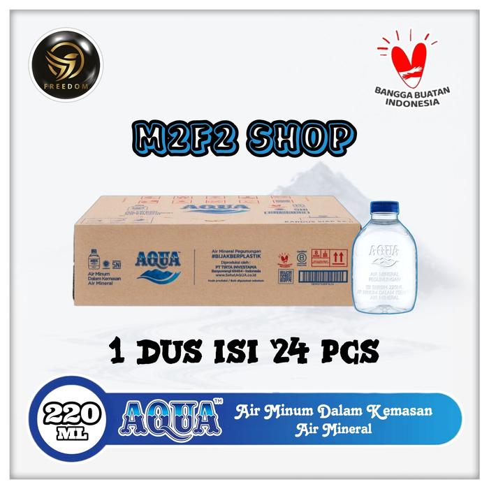 Jual Air Mineral Aqua Cube Botol Mini Pet - 220 ml (Harga Karton ...
