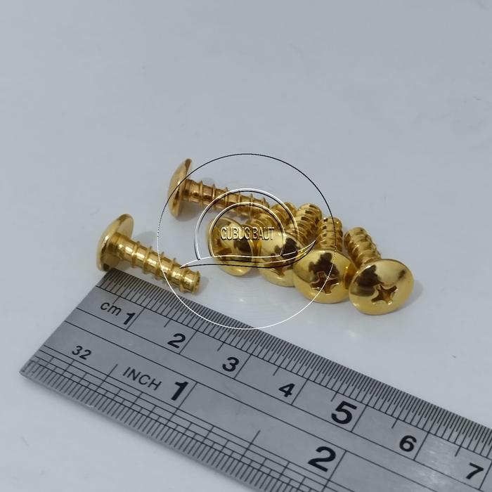 Jual BAUT CACING BODY 5 X 16 YAMAHA SKRUP SEKRUP 5X16 GOLD EMAS - Kab ...