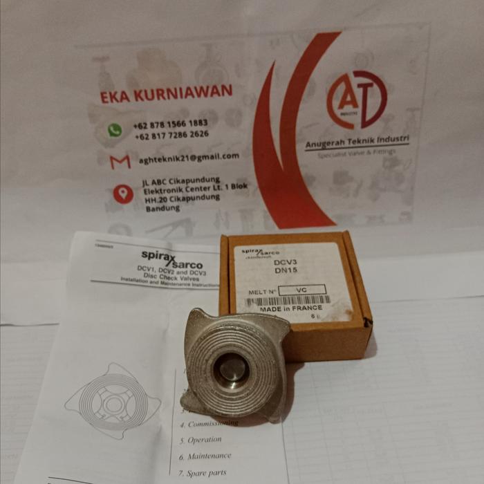Jual SPIRAX SARCO DISC CHECK VALVE DCV3 DN15 0.5 INCH - Kota Bandung ...