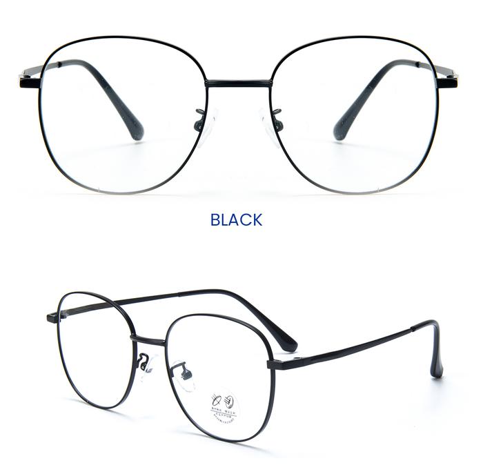 Jual Kacamata Frame Bulat Metal PC Lensa Photocromic Blueray Glasses ...