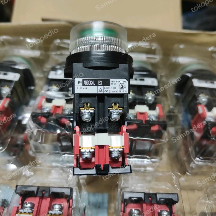 Jual Push Button AR30G4L-10E3... LED 24Vdc Fuji Electric - Hijau ...