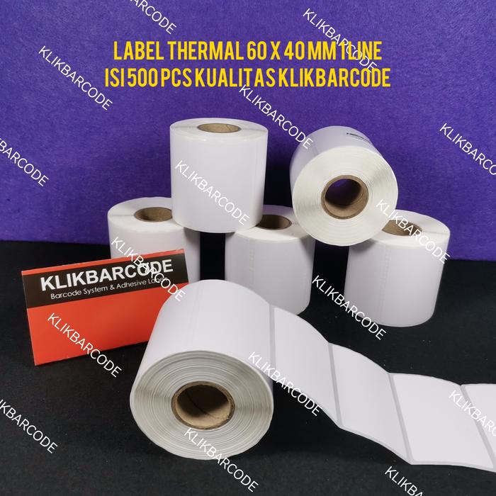Jual LABEL D. THERMAL Uk 60 X 40 / 60X40 MM / 60X40MM STIKER BARCODE ...