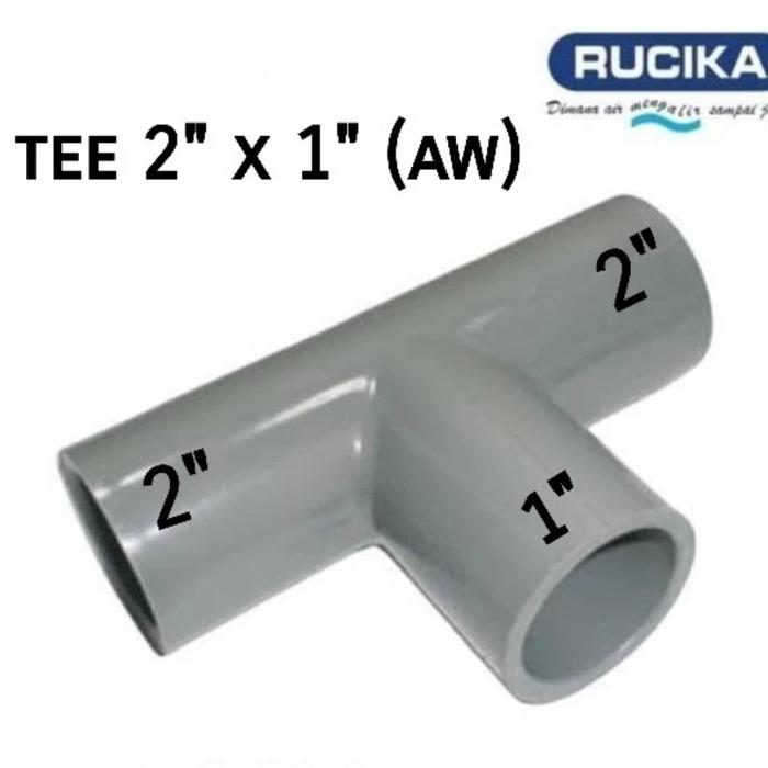 Jual TEE 2x1 inch RUCIKA AW 2 X 1 SAMBUNGAN PIPA PVC TEE PLOK TEE PRALON - Jakarta Barat ...