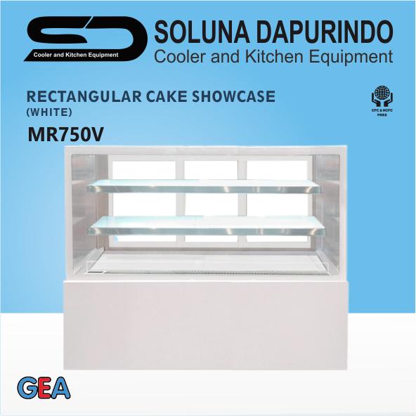 Jual GEA Rectangular Cake Showcase (White) MR750V / MR-750V / MR 750V ...