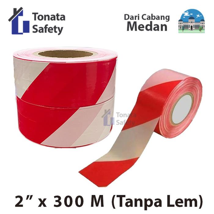 Jual Ready Stock - Police Line Merah Putih / Garis Polisi 2 Inchi x 300 ...