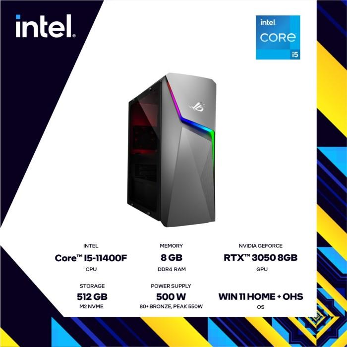 Jual PC Asus ROG Strix G10CE Core i5-11400F 8GB 512GB RTX3050 Windows ...