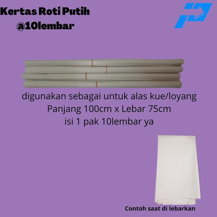 Jual Kertas Baking Paper/Kertas Roti/Kertas Roti Putih 10 lembar - Kab ...